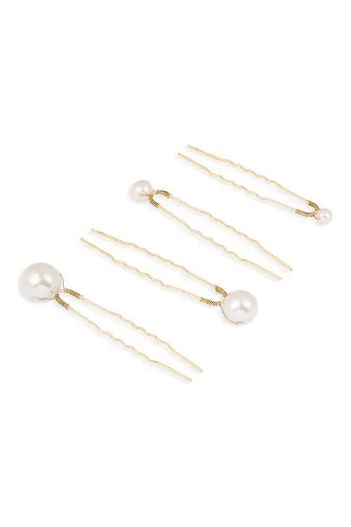 HAIR DRAMA CO Set Of 12 Pearl Embellished Hair Pins