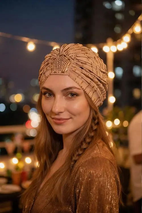 HAIR DRAMA CO. Sahara Glow Crystal Headwrap