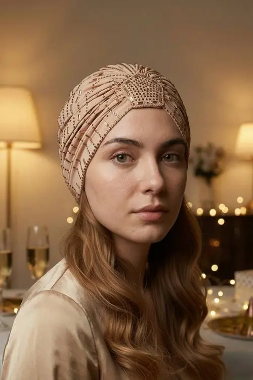 HAIR DRAMA CO. Sahara Glow Crystal Headwrap