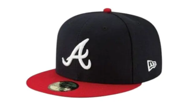 New Era Atlanta Braves Home Fitted Hat - Black/red