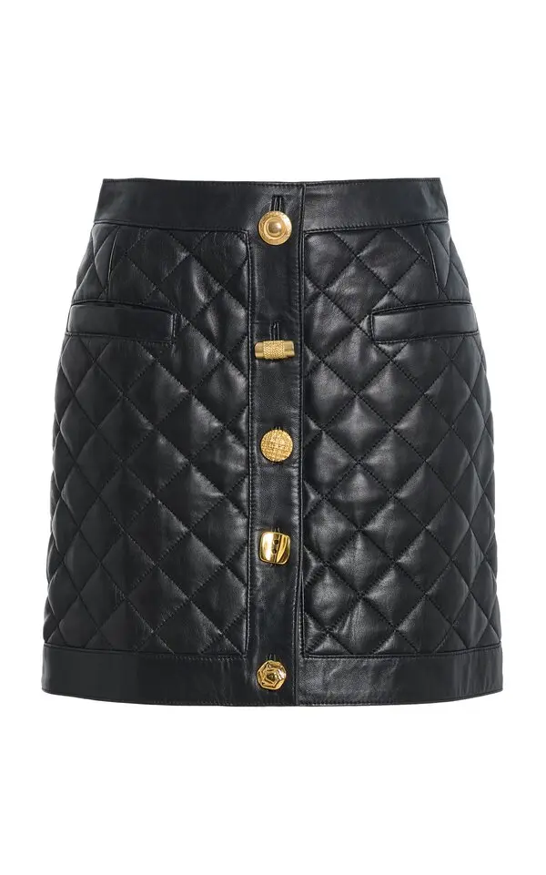 Françoise Gracie Leather Mini Skirt