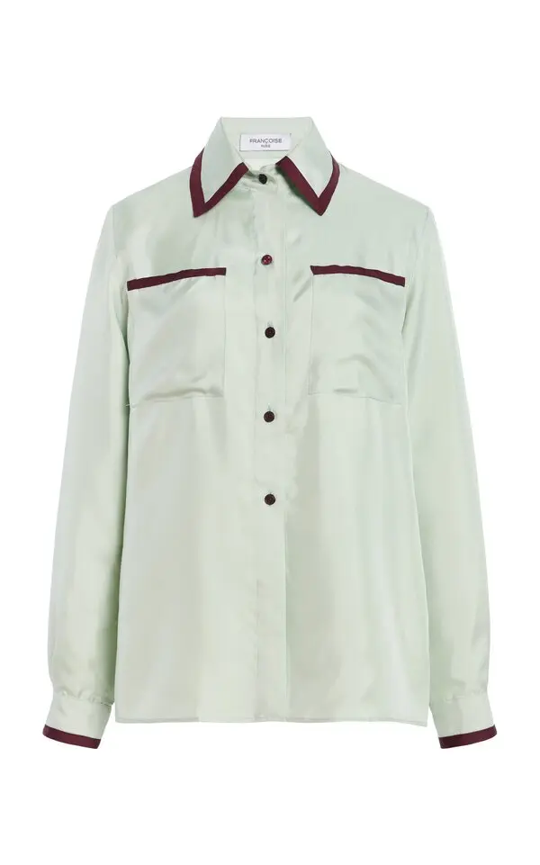 Françoise Fanny Silk Shirt - Green