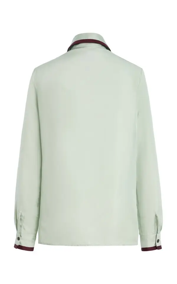 Françoise Fanny Silk Shirt - Green