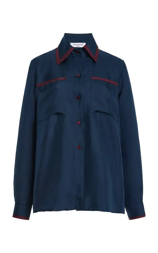 Françoise Fanny Silk Shirt - Navy