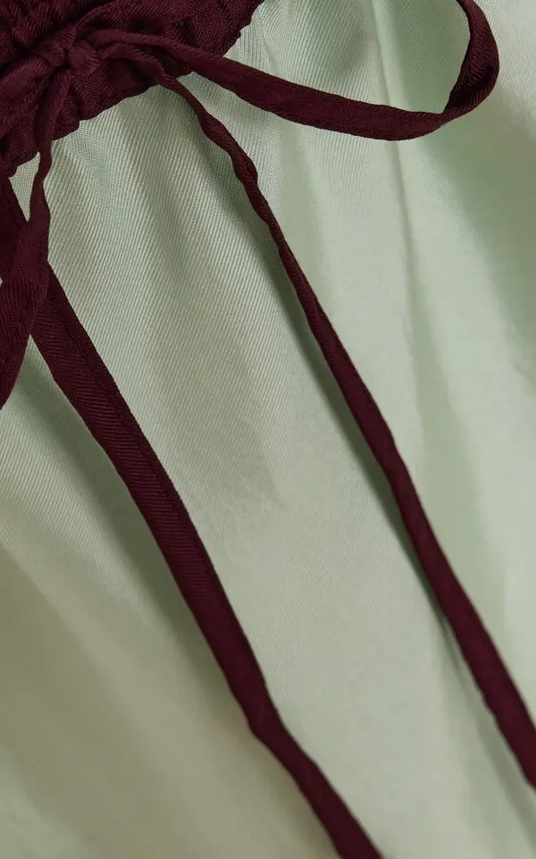 Françoise Fanny Silk Midi Skirt - Green