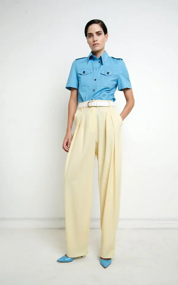 Françoise Sara Cotton Shirt - Blue