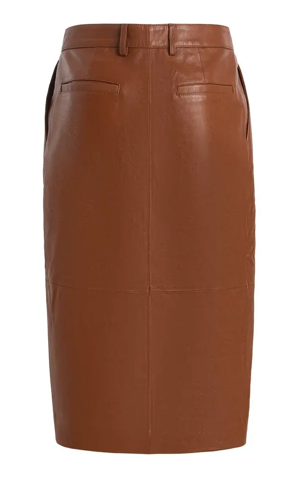 Françoise Aka Leather Midi Skirt