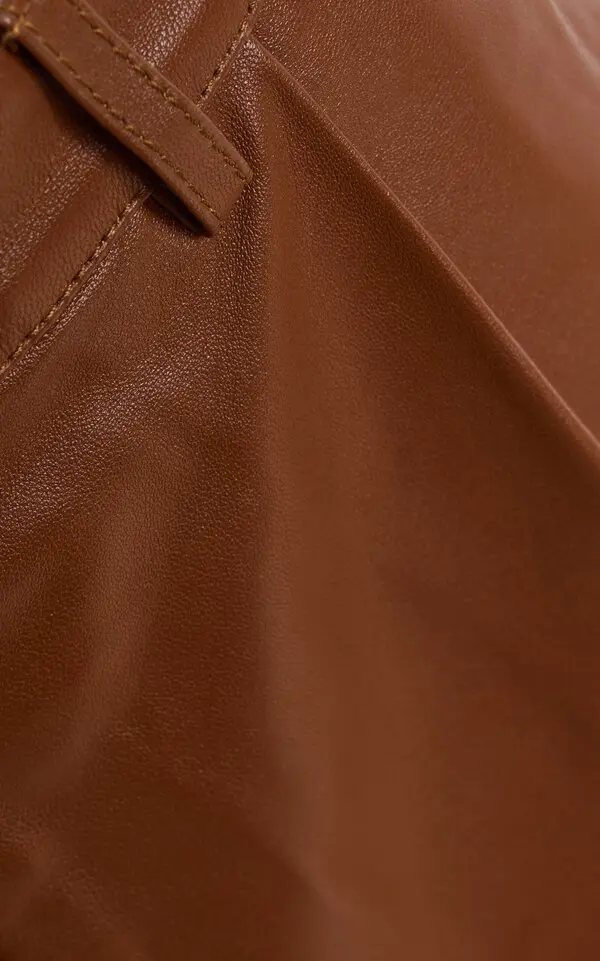 Françoise Aka Leather Midi Skirt