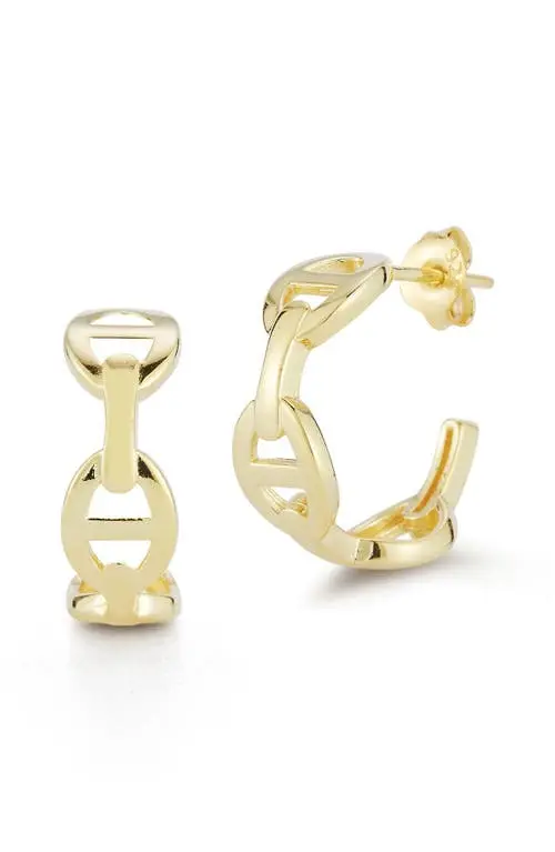 GLAZE JEWELRY Mariner Hoop Earrings - Gold
