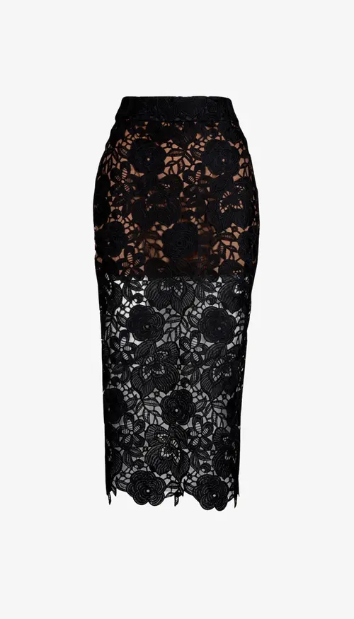 Smythe Lace Pencil Midi Skirt