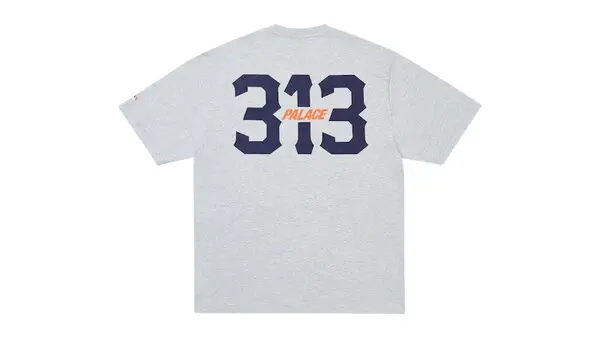 PALACE Detroit Tigers Tee Shirt - Grey Marl