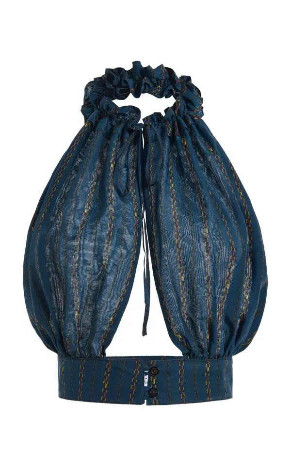 Françoise Medea Cotton-silk Blouse - Blue