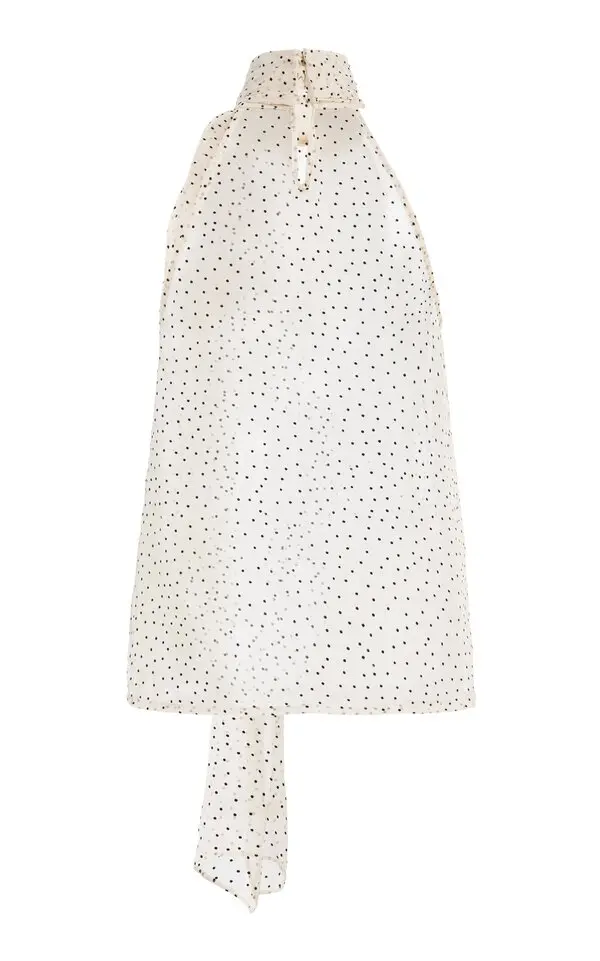 Françoise Susan Silk Blouse - Black/white