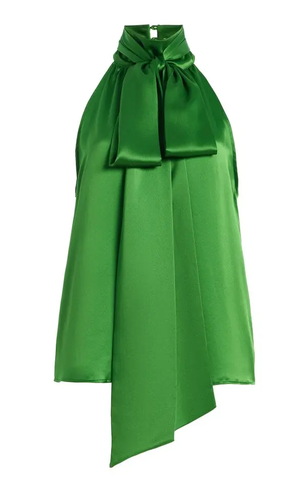 Françoise Susan Silk Blouse - Green