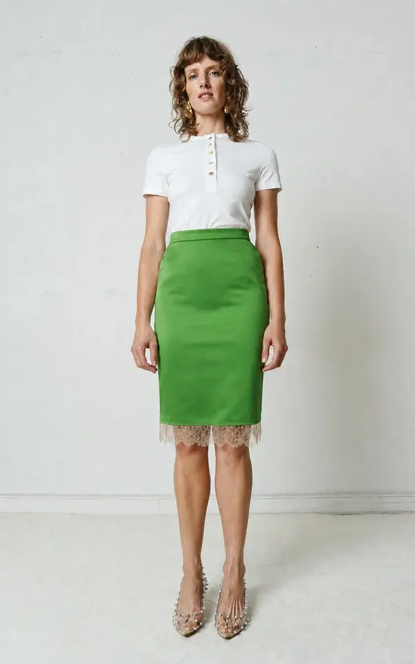 Françoise Layla Silk Knee-length Skirt