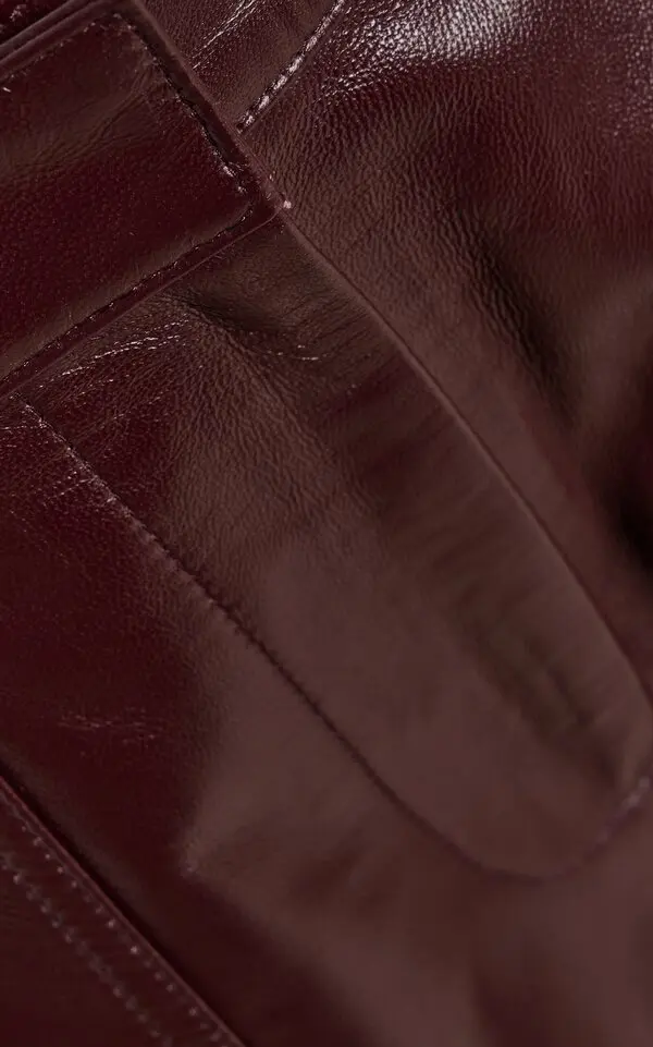 Françoise Gaia Leather Barrel-leg Pants