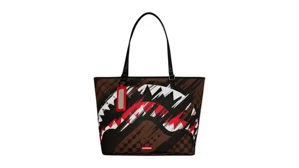 SPRAYGROUND Smeared Grunge Tote Bag - Brown