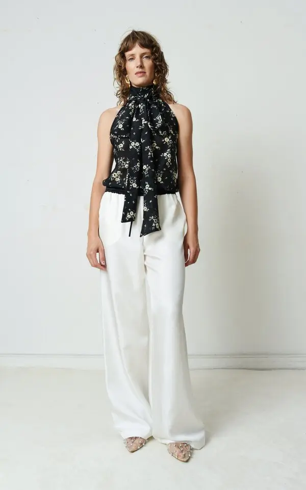 Françoise Fanny Silk Wide-leg Pants