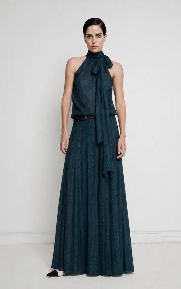 Françoise Savannah Cotton-silk Maxi Skirt
