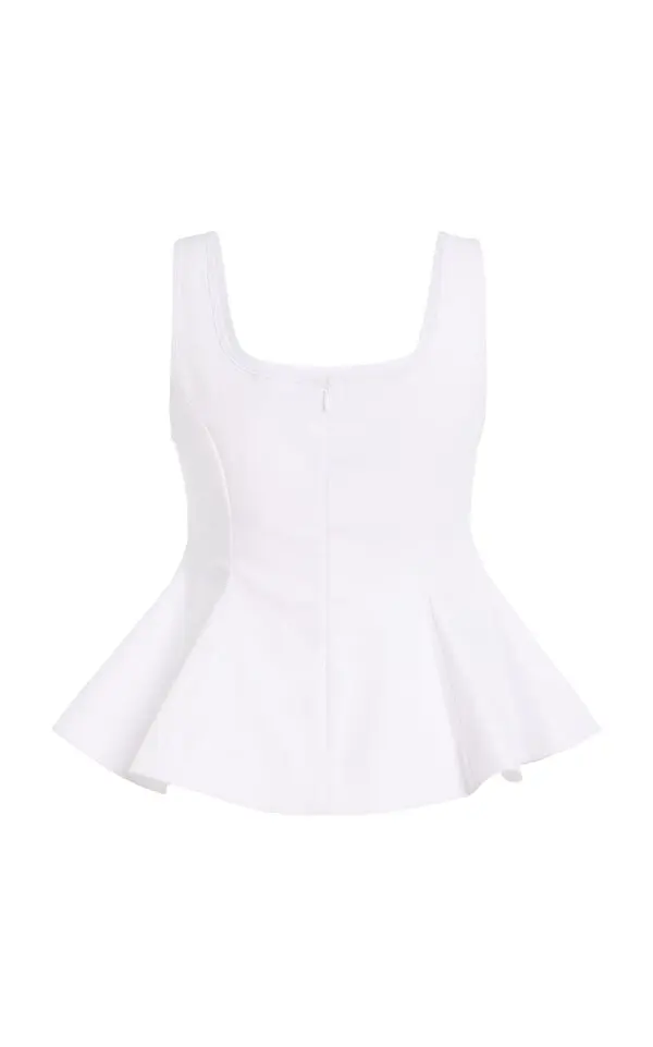 Françoise Marie Cotton-blend Peplum Top