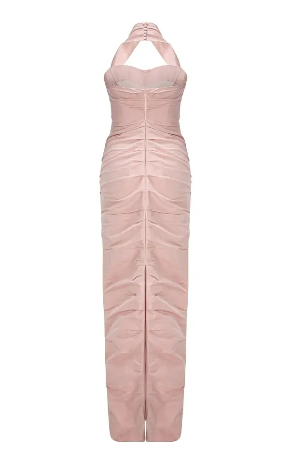 MARMAR HALIM Asymmetrical Taffeta Maxi Dress