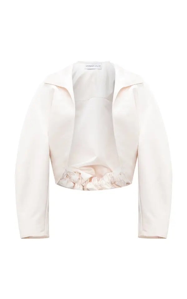 MARMAR HALIM Satin Cropped Jacket