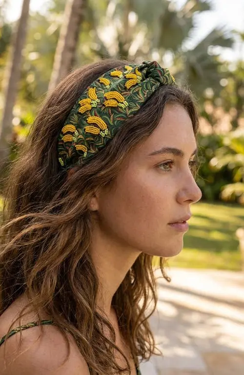 HAIR DRAMA CO. Tropical Bloom Banana Knotted Headband