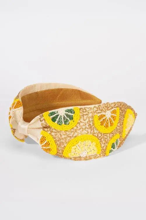 HAIR DRAMA CO. Embellished Citrus Slice Headband