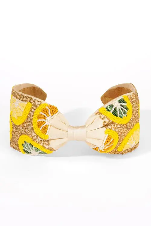 HAIR DRAMA CO. Embellished Citrus Slice Headband