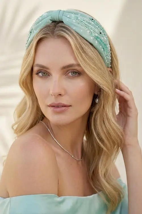 HAIR DRAMA CO. Hair Drama Co Sardine Embroidered Knotted Headband