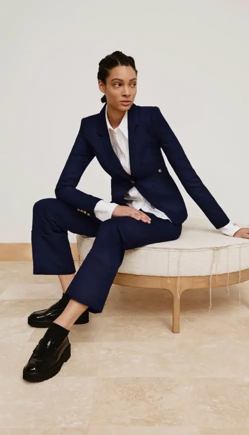 Smythe Cuffed Cropped Straight Leg Pants