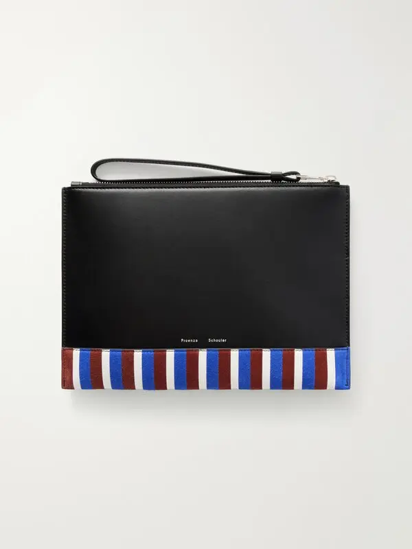 Proenza Schouler Suede And Leather Pouch - Multi
