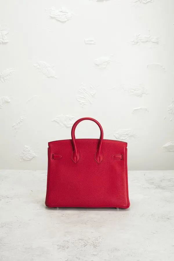 FWRD RENEW Hermes Togo Birkin 25 Handbag - Rouge