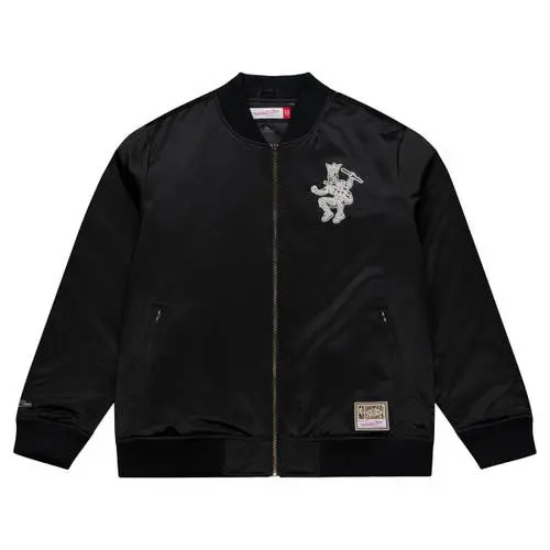 Mitchell & Ness Boston Celtics Chrome Satin Bomber Full-zip Jacket