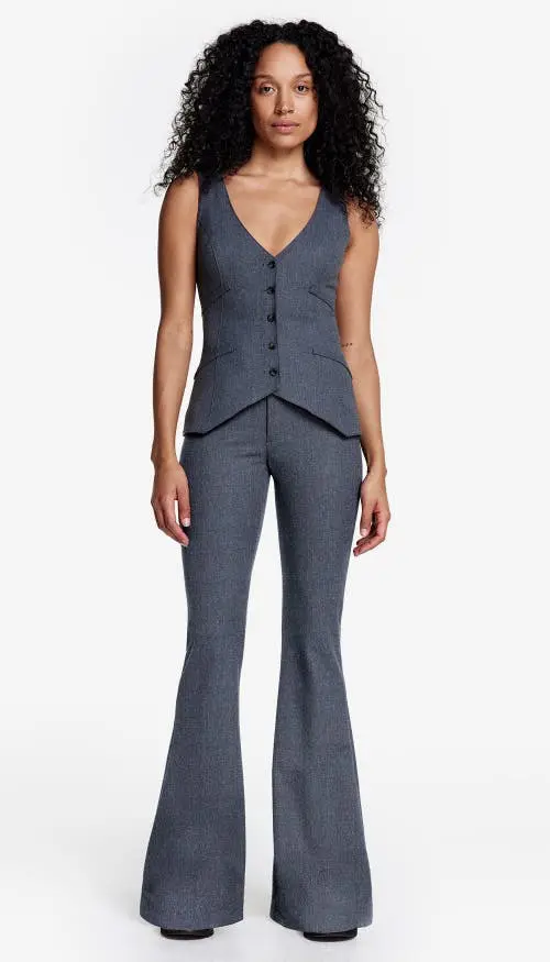 Smythe Bootcut Pant - Charcoal Grey
