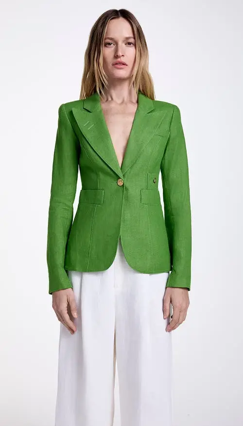 Smythe Linen Classic Duchess Blazer - Grass Linen