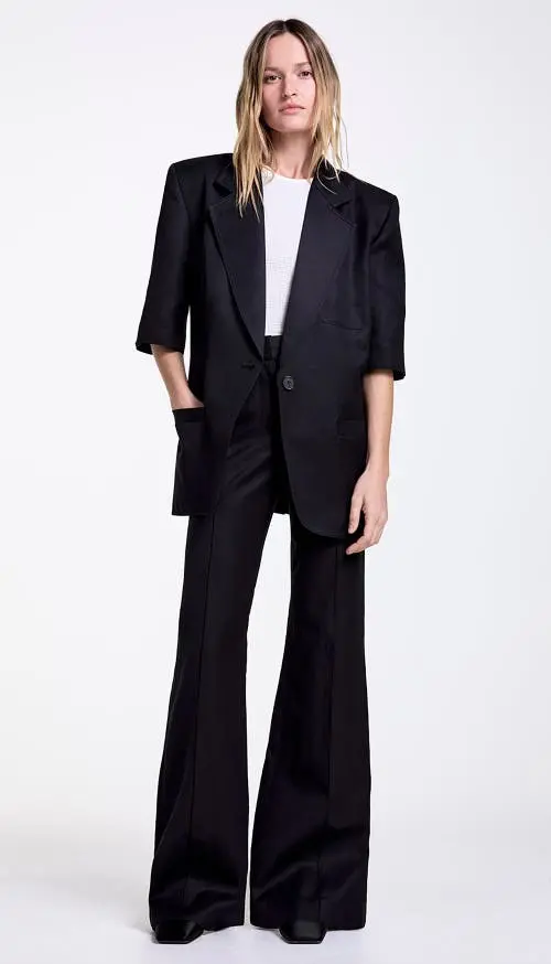Smythe Short Sleeve Oversized Blazer