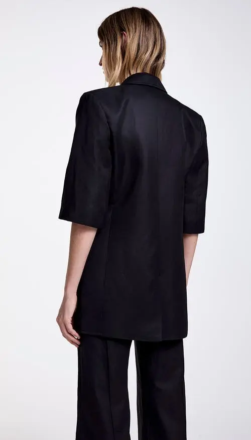 Smythe Short Sleeve Oversized Blazer
