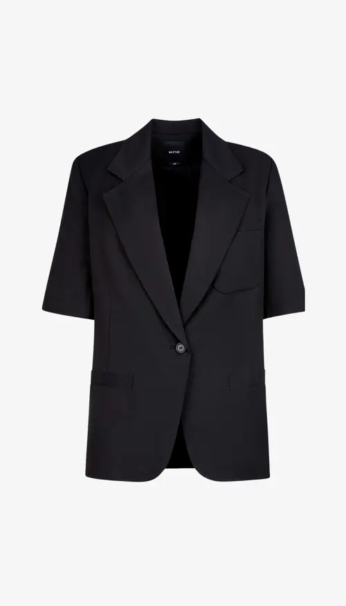Smythe Short Sleeve Oversized Blazer