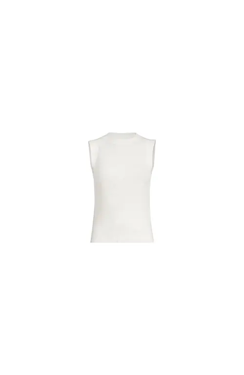 Brunello Cucinelli Ribbed Jersey Top With Monili Decoration - Ivory