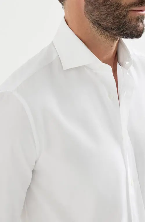 Brunello Cucinelli Twill Shirt With Spread Collar - White