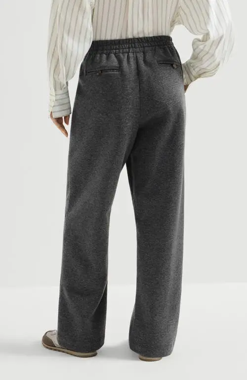 Brunello Cucinelli Techno Cotton And Cashmere Interlock Track Trousers