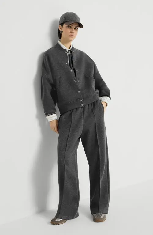 Brunello Cucinelli Techno Cotton And Cashmere Interlock Track Trousers