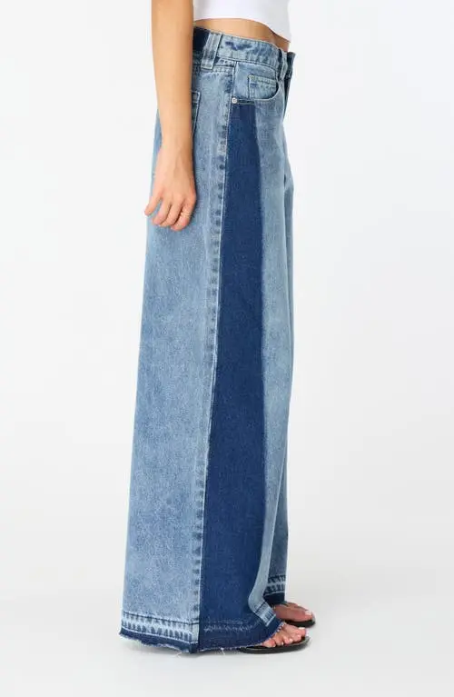 FADE OUT LOUD Maya Two-tone Ultra Wide-leg Jeans