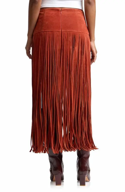 Avec Les Filles Fringe Maxi Skirt