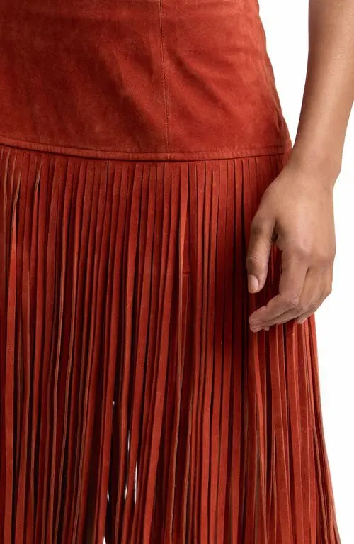 Avec Les Filles Fringe Maxi Skirt