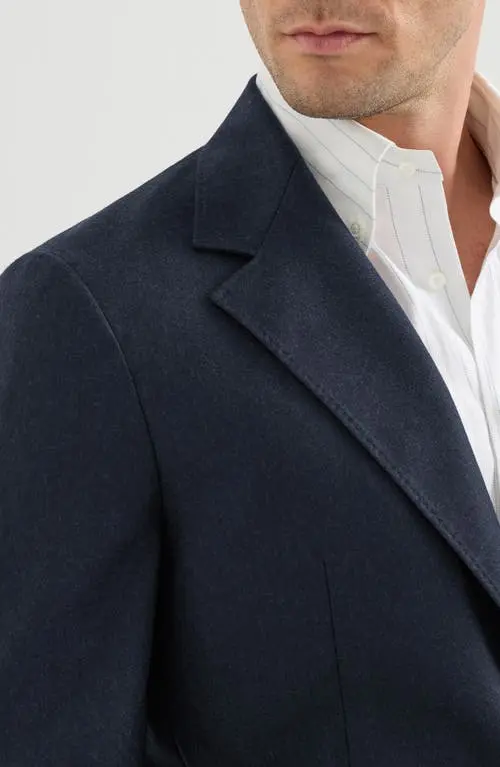 Brunello Cucinelli Virgin Wool Flannel Deconstructed Cavallo Blazer