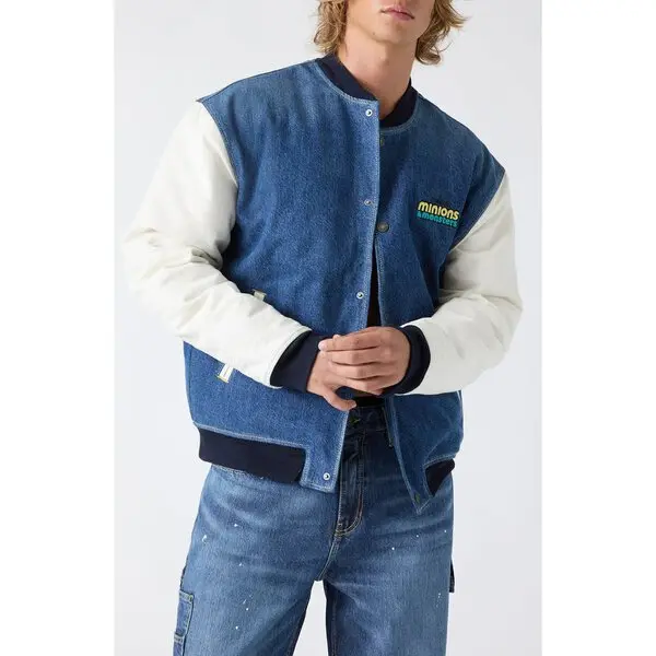 Guess Gj X Minions Letterman Jacket - Gjms-mediu