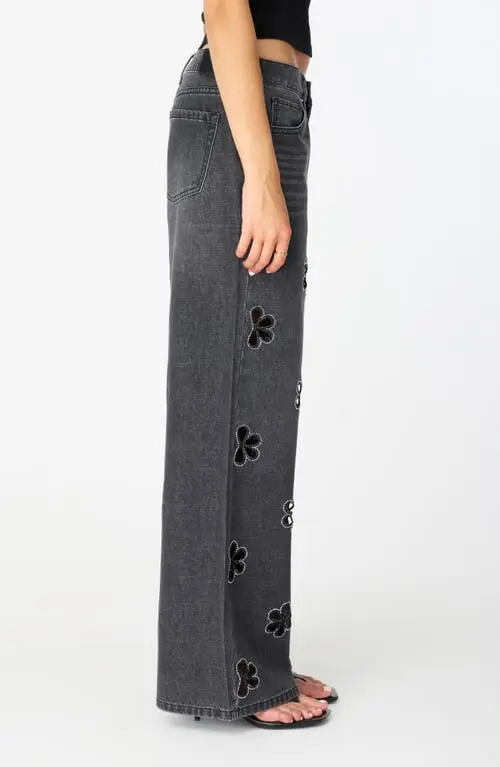 FADE OUT LOUD Bohdi Floral Cutout Straight Leg Jeans
