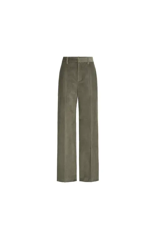 Brunello Cucinelli Cotton Corduroy Trousers With Monili - Origano